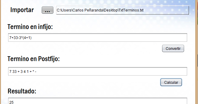 Solucion de Tareas Programacion en Java Netbeans: Calculadora de expresiones Infija a Postfija y ...