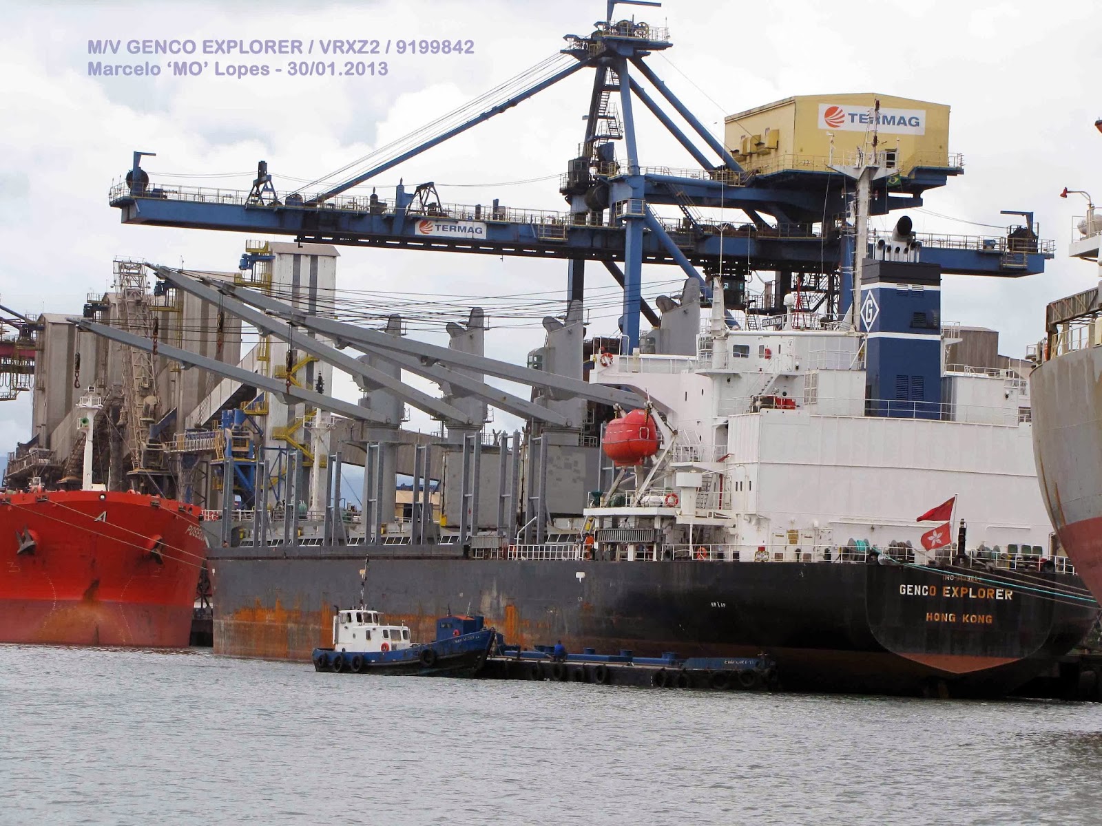 Santos Shiplovers: M/V Genco Explorer / VRXZ2 - Operando no Termag