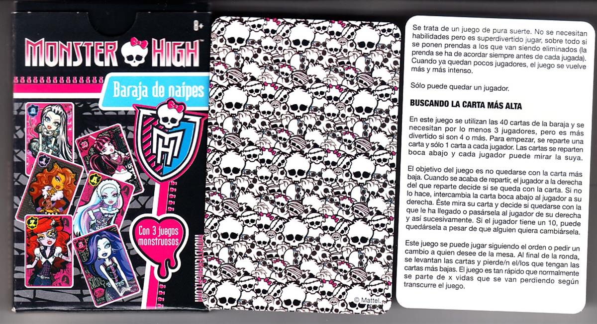 Barajas y Naipes: Monster High