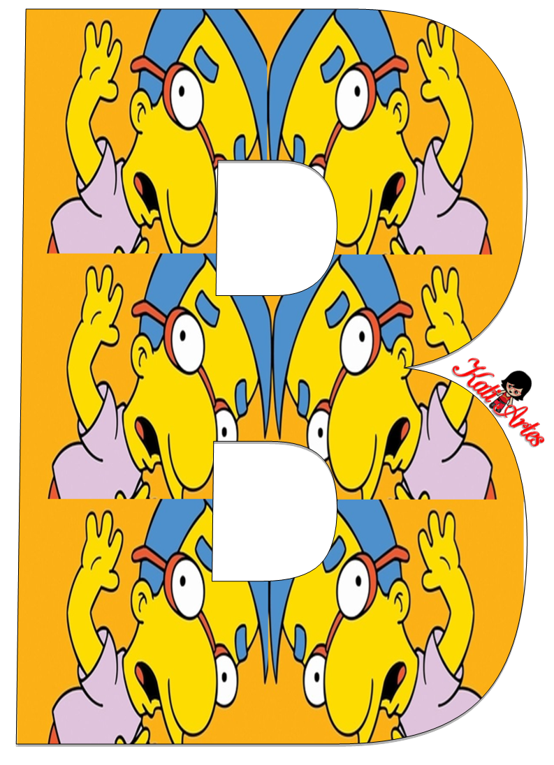 Alfabeto Gratis de Milhouse de los Simpson. - Oh my Alfabetos!