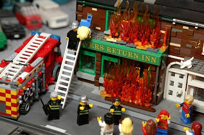 Coronation Street Blog: Rovers Return fire recreated in Lego
