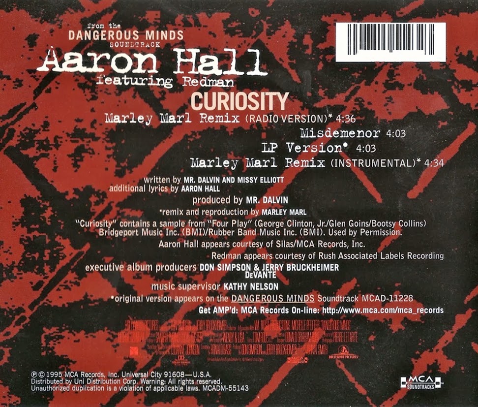DJ.SARARAMUSICBLACK: Aaron Hall - Curiosity CD Single (1995)