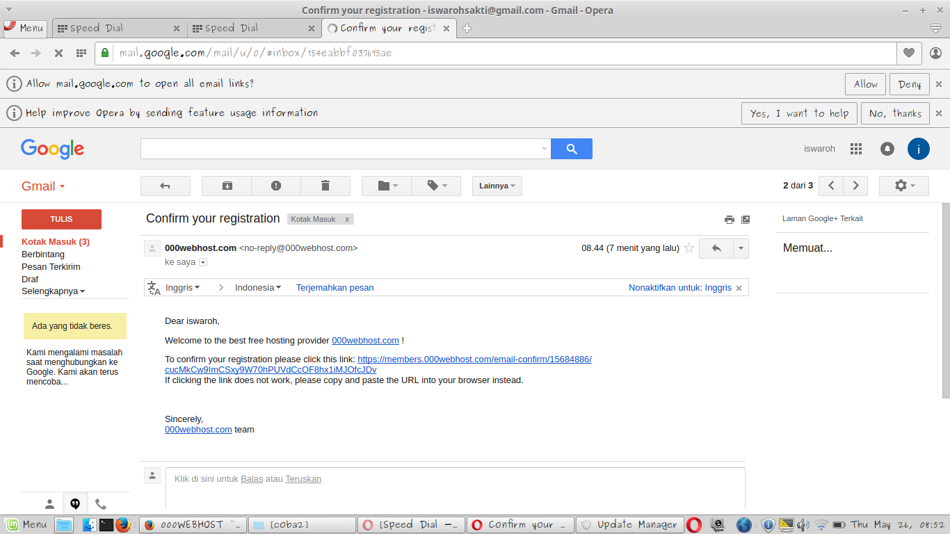 Daftar Free OOOWebhost Hosting ~ iswaroh13