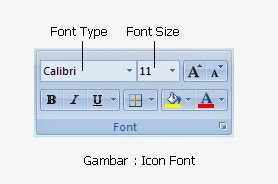 MEMILIH JENIS DAN UKURAN FONT EXCEL | MODUL Ms OFFICE & BLOG
