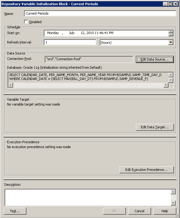 Srinivasan Software Solutions [obiee 11g] Using Initialization Blocks And Variables