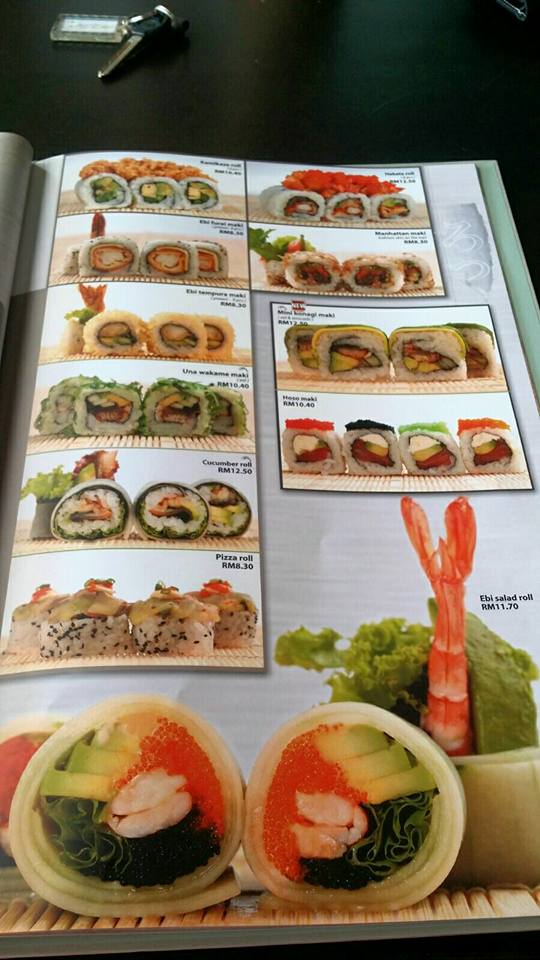 Excapade Sushi Miri Menu Price and Reservation Contact No - Miri Food ...