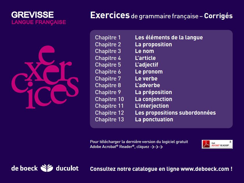 Ensl4All: exercices de grammaire Française - corrigés