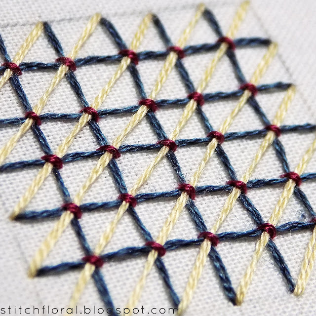 Lattice work variations: 8 examples - Stitch Floral