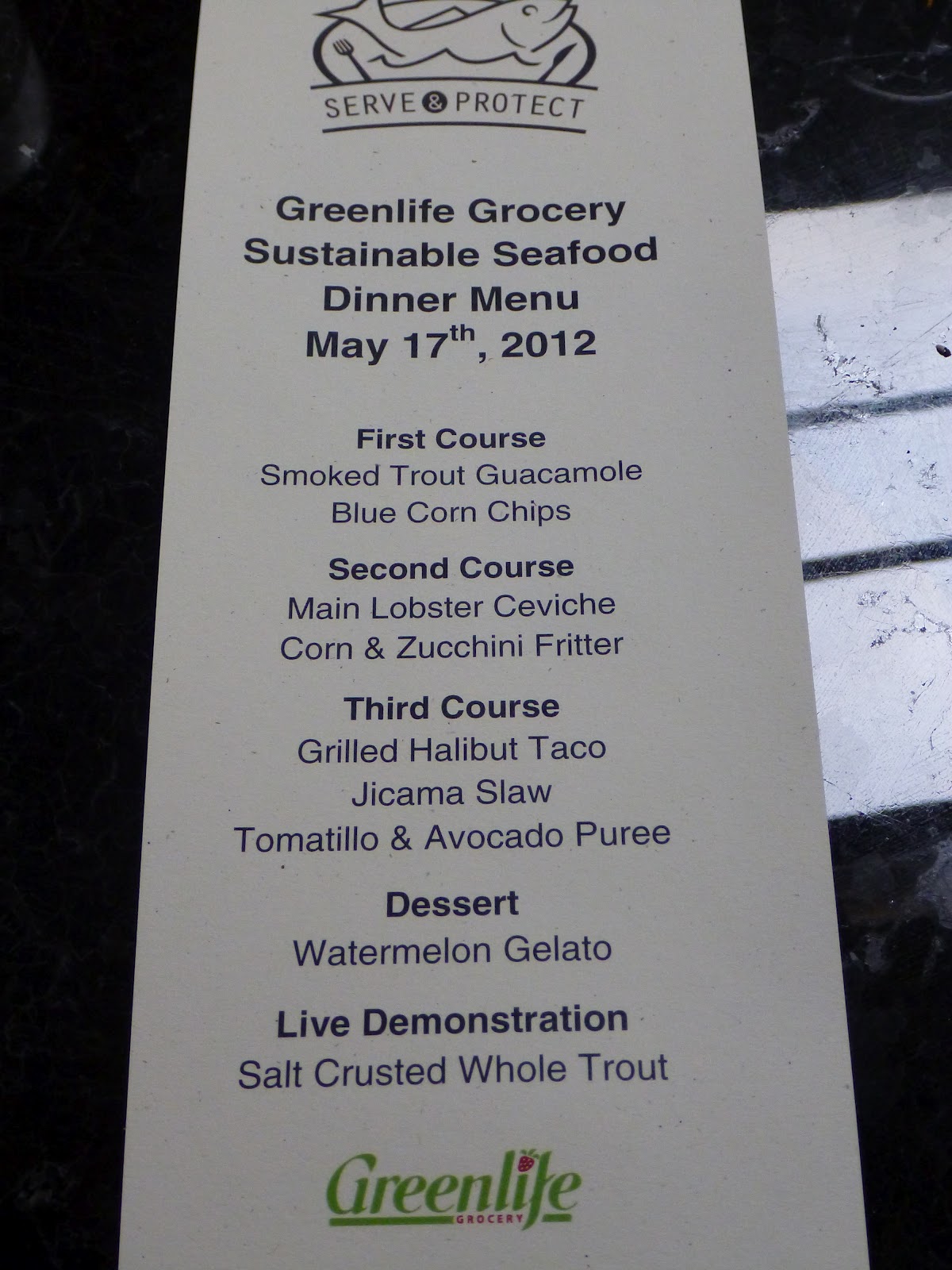 TNACI Field Notes: Sustainable Seafood Dinner with Greenlife Grocery