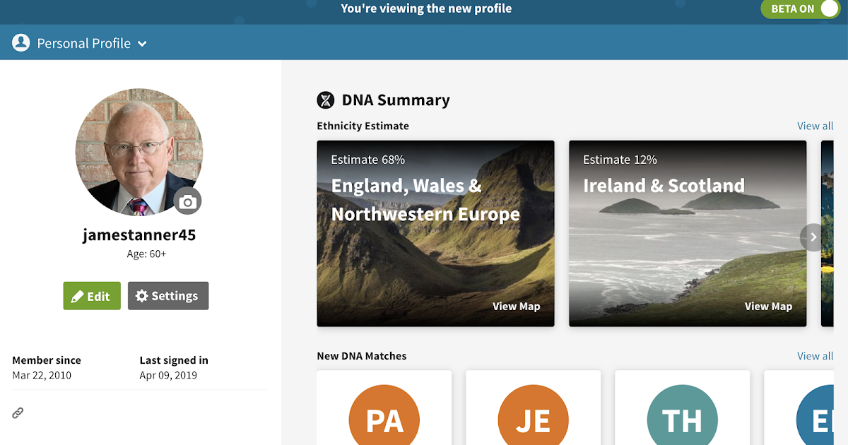 Genealogy's Star: New Graphic Profile Pages from Ancestry