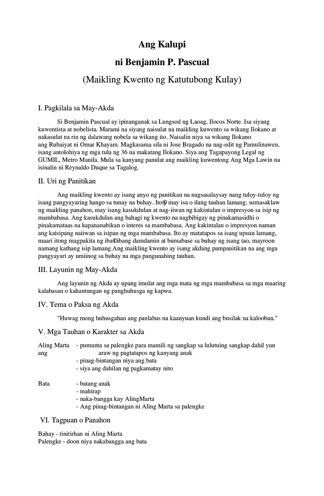 ang kalupi ni benjamin pascual - philippin news collections