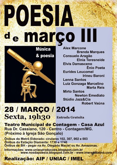 Poesias de Março chega a terceira edição hoje no Teatro Municipal de ...