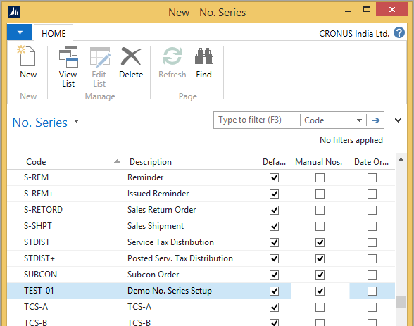 Step In Learning Microsoft Dynamics Navax Setup No Series In Navision 2013 Or 2015