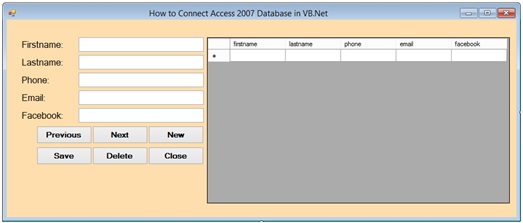 How to Connect Database Access 2007 in VB.Net - code4dev