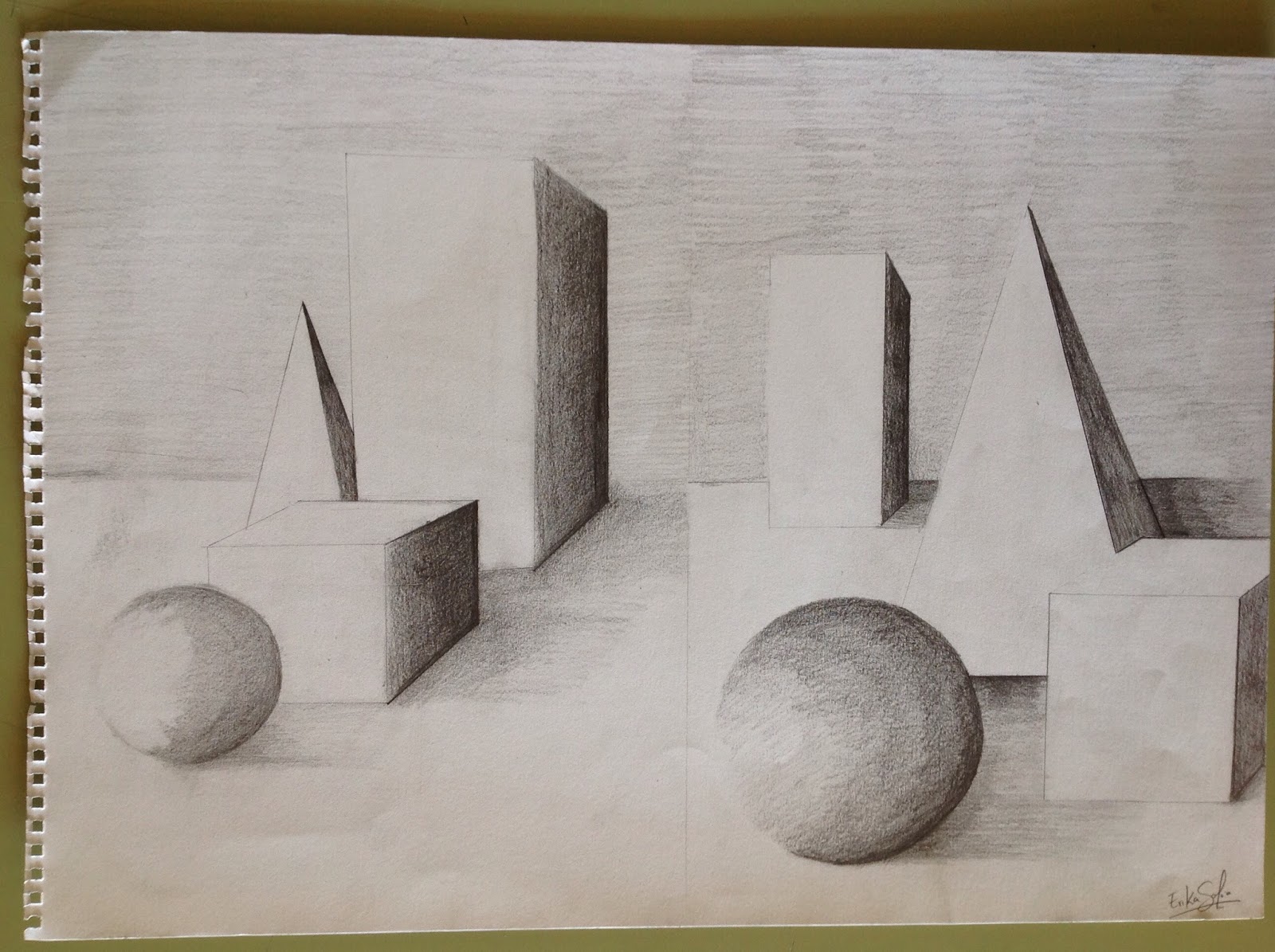 DIBUJO ARTÍSTICO II EN HELIÓPOLIS: EJERCICIOS DE COMPOSICIÓN. CURSO 2014/15