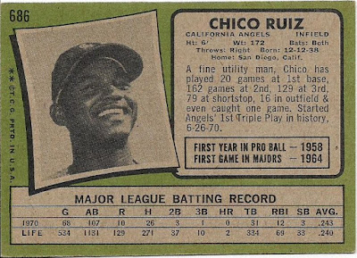 Topps 1971: no. 686 - chico ruiz