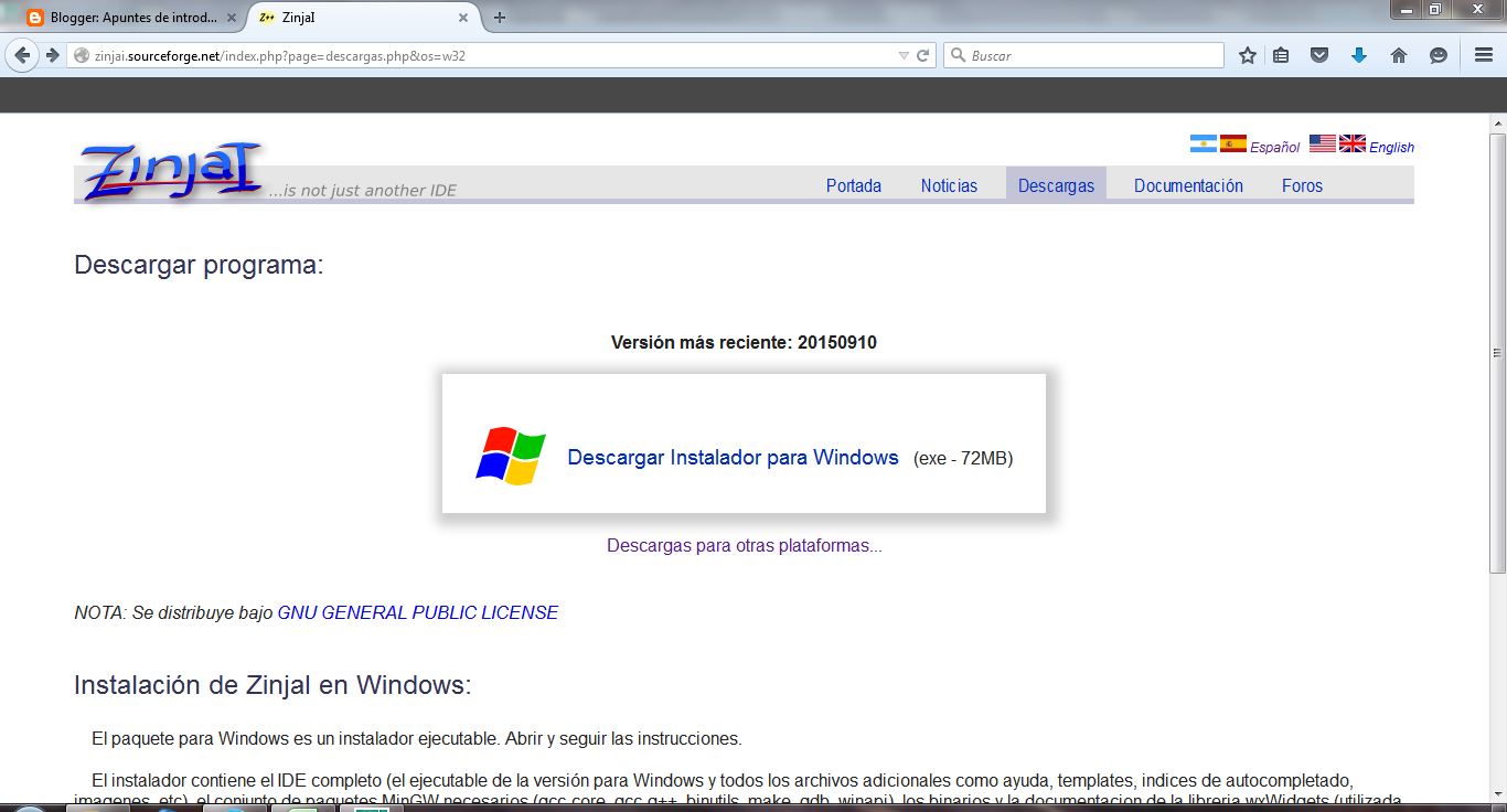Apuntes de introducción a la programacion con lenguaje C: Instalar ...