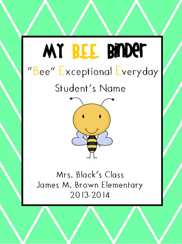 Editable Bee Binder Covers | Mrs. Black's Bees