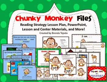 Crayons & Cuties In Kindergarten: Chunky Monkey Helps Us Read!