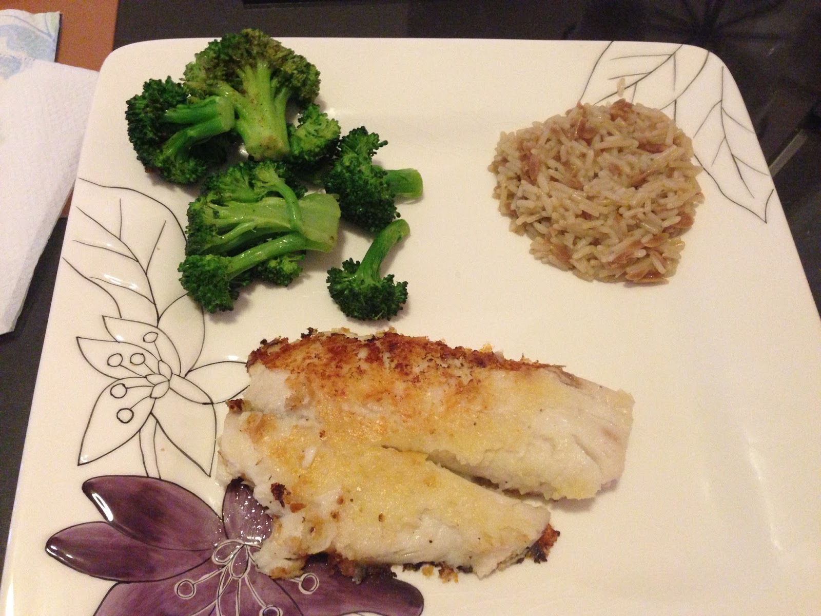 Once Upon a Run: Recipe- Potato-Crusted Fish and Fresh Broccoli