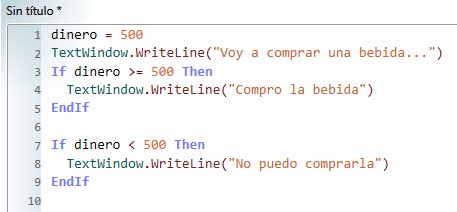 CodigoGX: Codigos de programación: Capitulo 7: Small Basic. Condiciones.