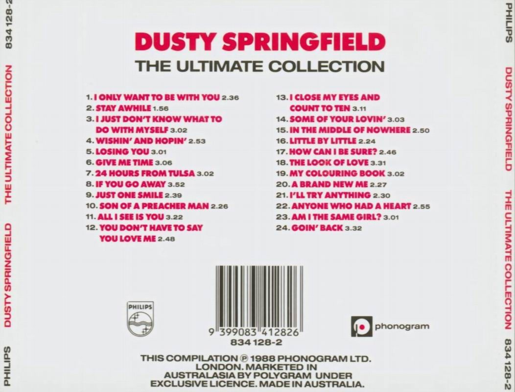 CARATULAS DE CDS - (Mi Colección): Dusty Springfield - The Ultimate ...