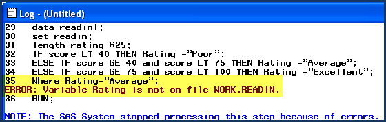 SAS : WHERE vs. IF Statements