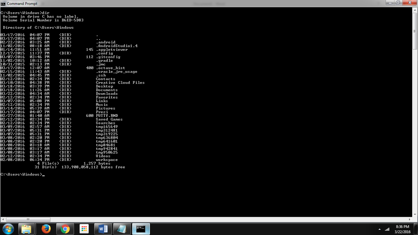 CMD session 1 - Basic commands.
