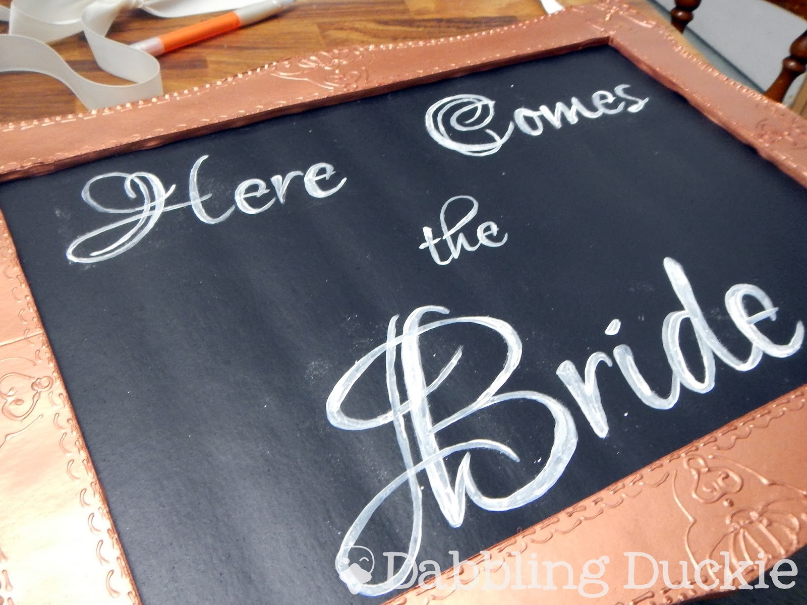 Dabbling Duckie: DIY Wedding Banner