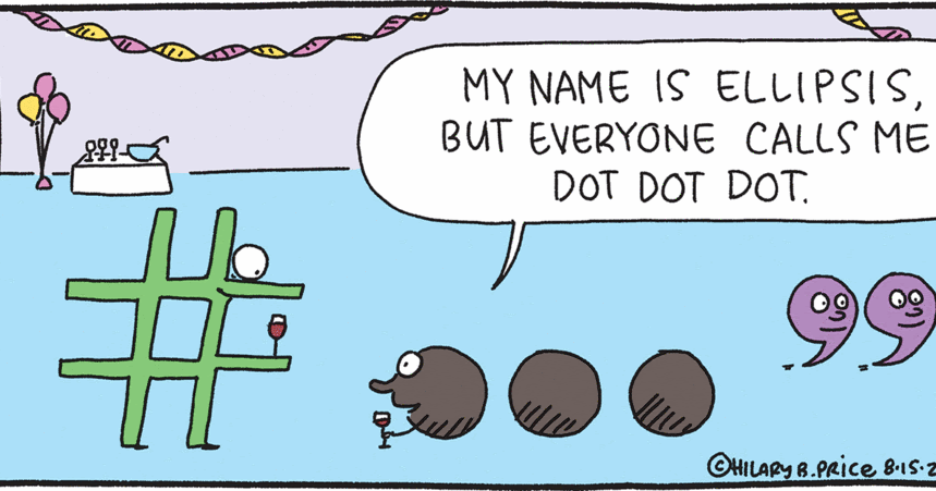 Mystery Fanfare: Cartoon of the Day: Punctuation Party