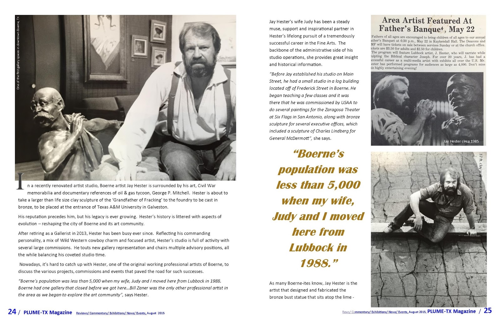 J.R. Mooney Galleries of Fine Art: Jay Hester - Boerne's Godfather