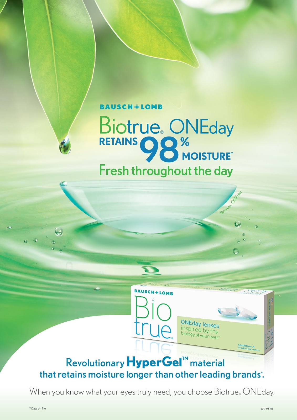Biotrue ONEday Lenses, The First Daily Disposable To Feature HyperGel ...