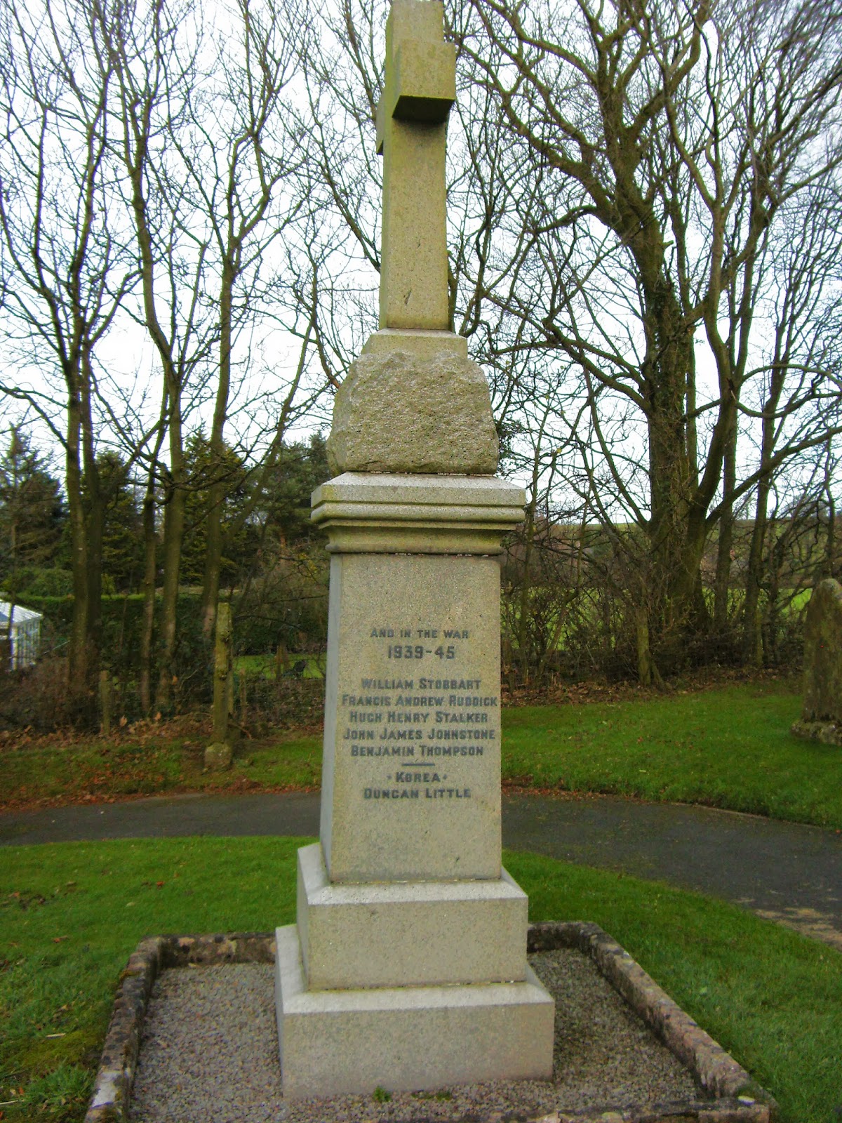 WW2 - The Second World War: Farlam Parish War Memorial, Cumbria