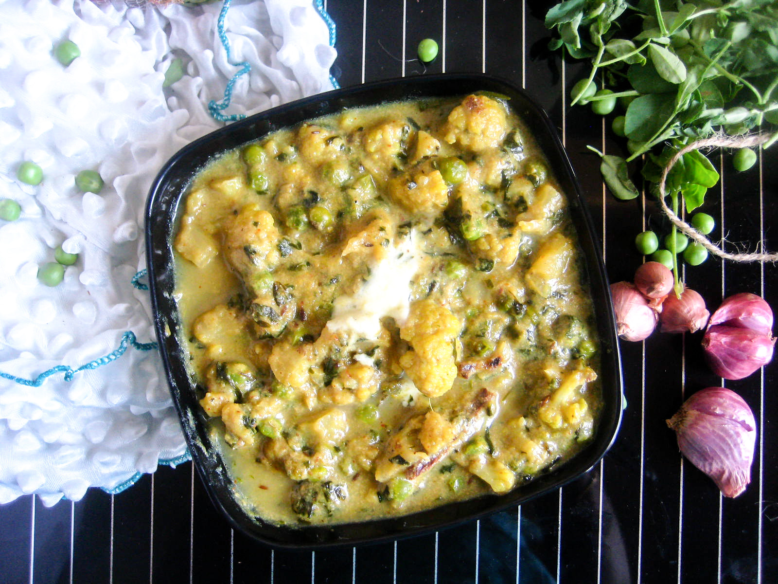 madhuri's kitchen: Gobi Methi Malai / Matar Methi Malai / Gobi masala ...