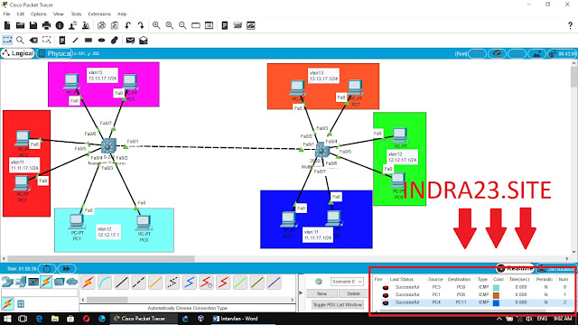 [HOW TO] Cara konfigurasi inter vlan routing cisco packet tracer dengan ...