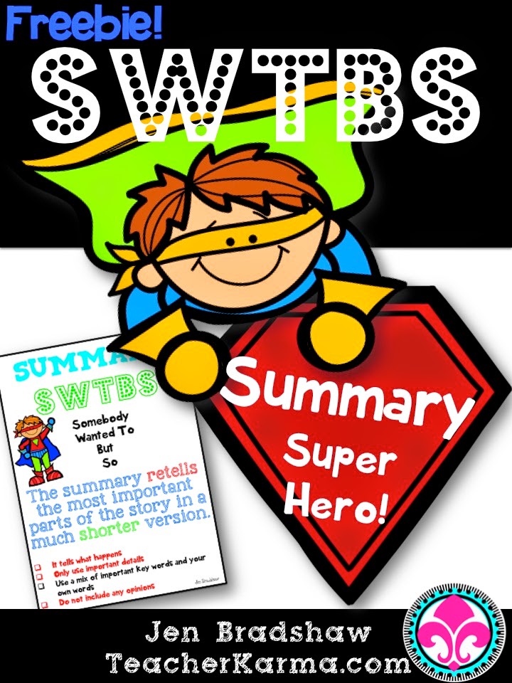 Classroom Freebies Too: Summary Super Hero! Printable FREEBIE!