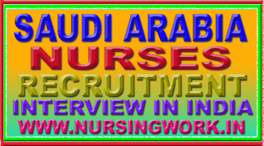 SAUDI ARABIA NURSES RECRUITMENT
