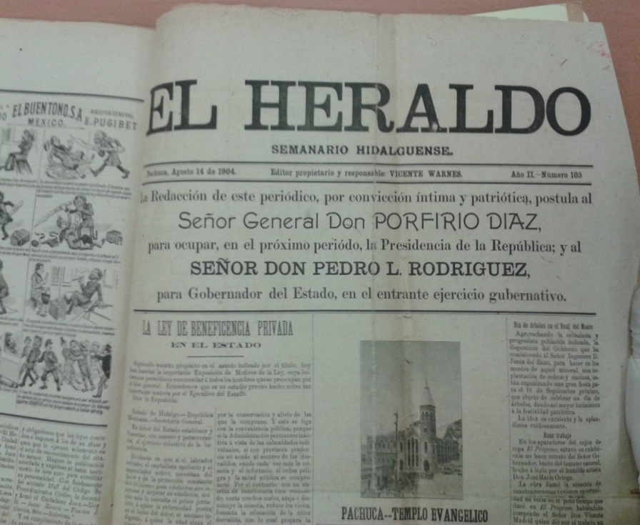El Periódico en la ciudad de Pachuca durante el Porfiriato