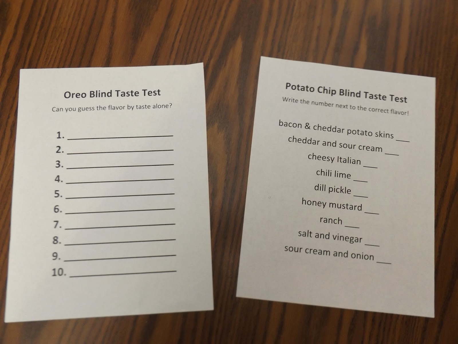 A Mom's Spare Time: Teen Cafe: Blind Taste Tests