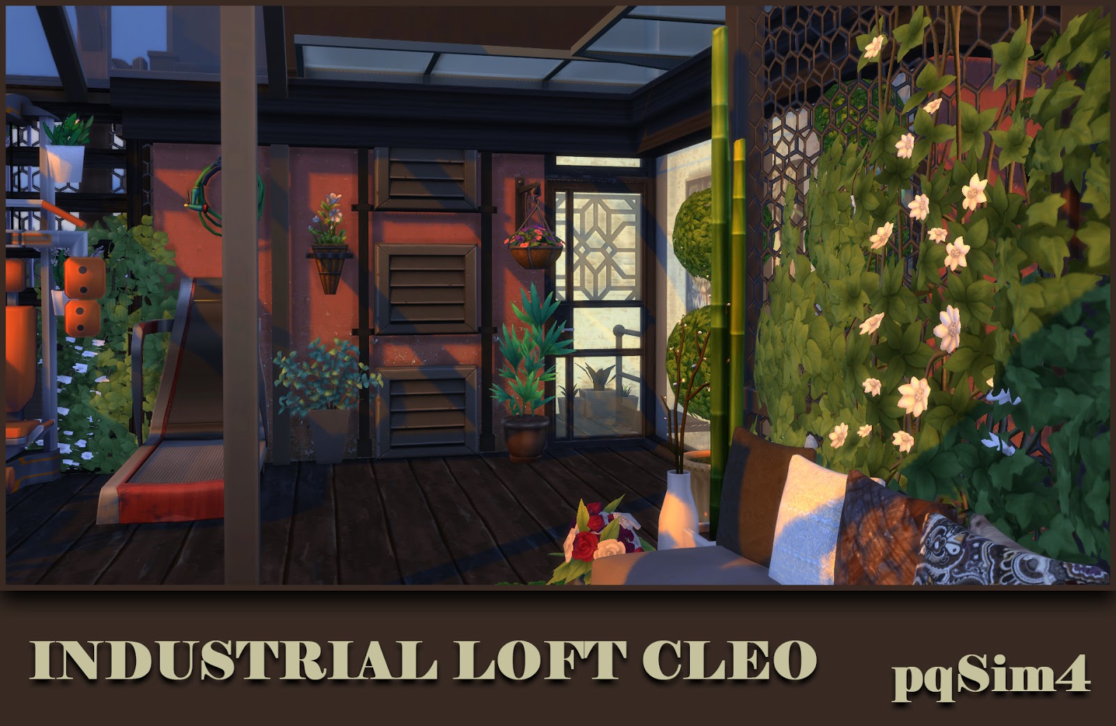 Industrial Loft "Cleo". Sims 4 Custom Content.