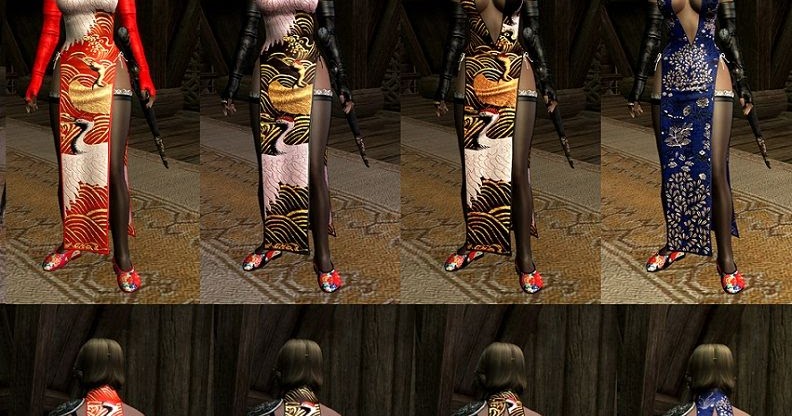 Neo Oriental Dress [CBBE/UNP] ~ Eskyrim