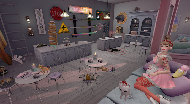 Neon Spiderfoot: Welcome to the Oceanside Cat Cafe