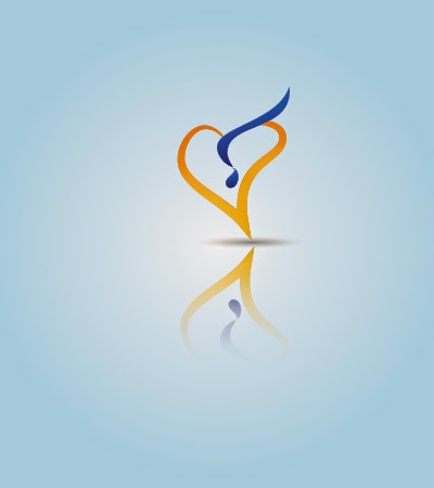 heart abstract business yellow logo - vector designs