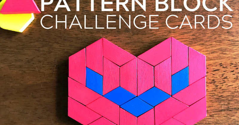VALENTINES PATTERN BLOCK CHALLENGE CARDS | you clever monkey