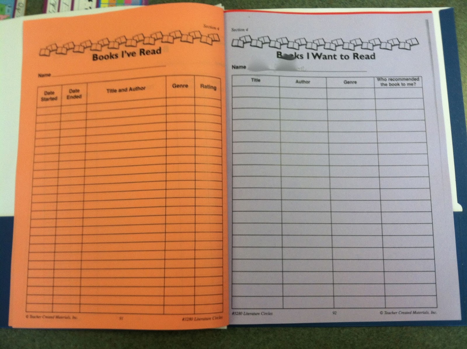 Fourth Grade Flipper: Workshop Wednesday (Students Track their Reading)