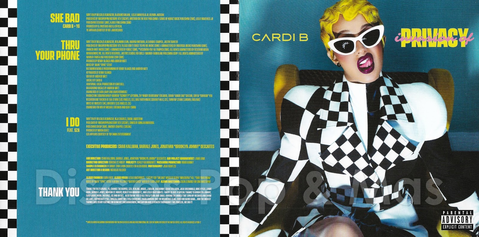 Discos Pop & Mas: Cardi B - Invasion of Privacy