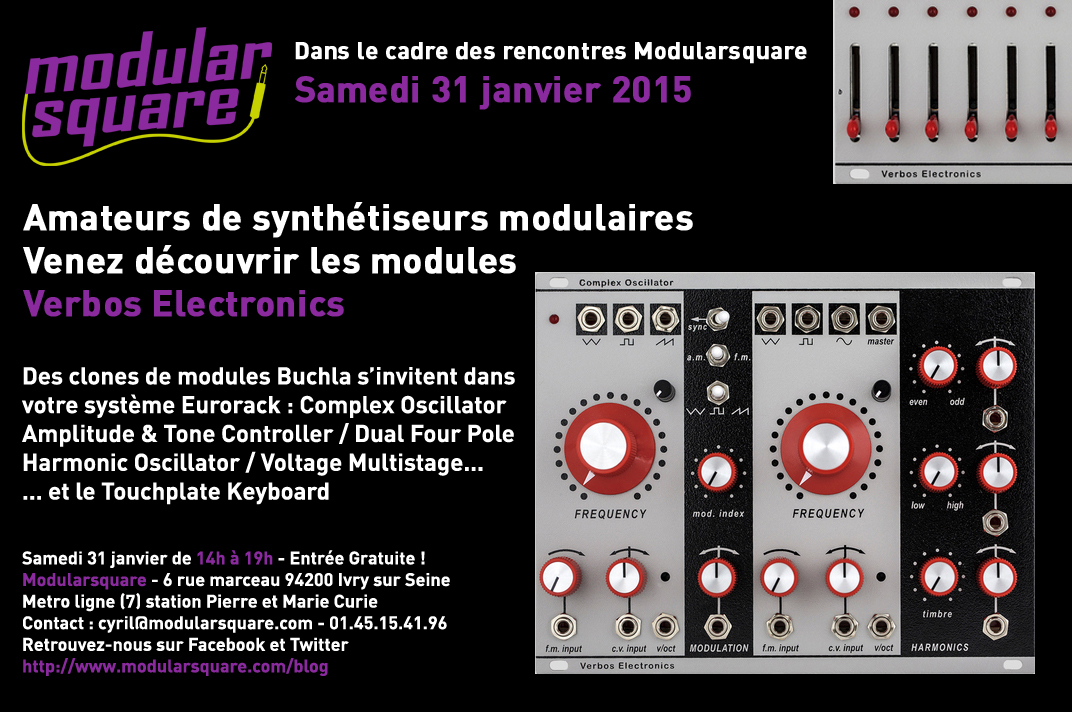 MATRIXSYNTH: Next Modularsquare Meeting Verbos Electronics Focused - Saturday 31 January