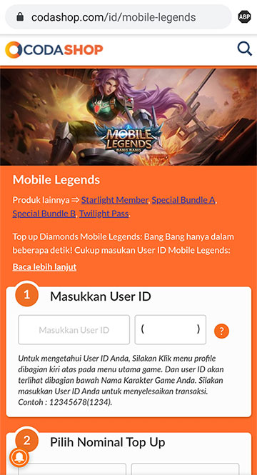 Dg Top Up Ml : Cara Top Up Codashop ML Paling Mudah | GameTweeps ...