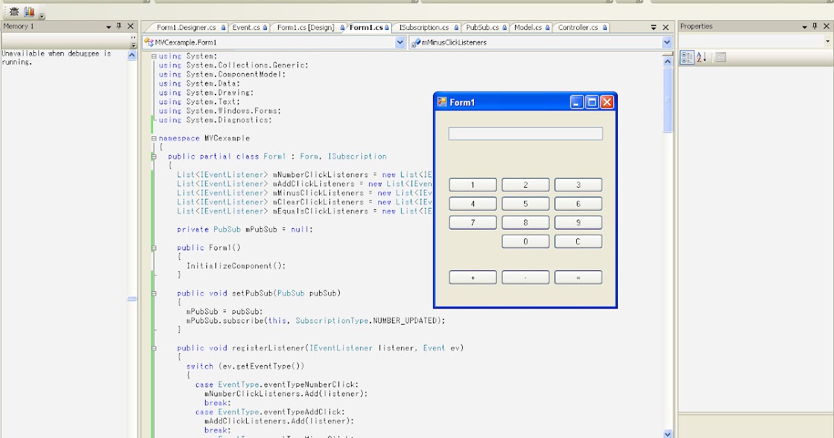 mattiaserlo: Tutorial: Using the MVC design pattern in Visual C#