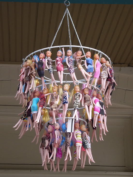 How to Recycle: Creative Recycled Chandeliers
